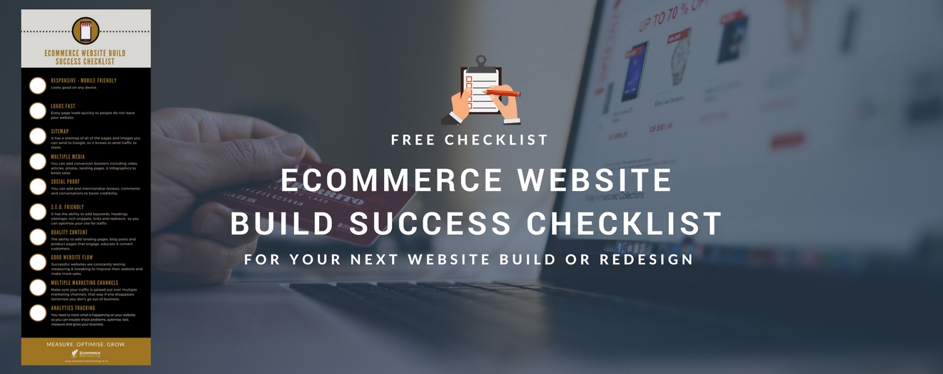 Ecommerce website build or redesign success checklist Ecommerce website build or redesign success checklist